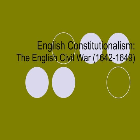Constitutionalism England 1642 1660 | PPT