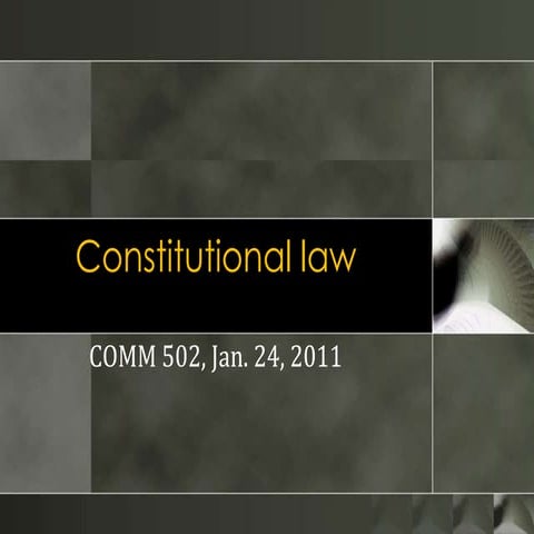 Constitutional law | PPTX | Law