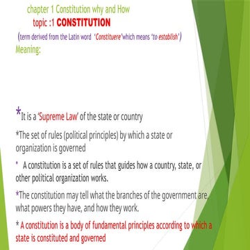 CH 1 CONSTITUTION , FROM THE BOOK OF NCERT CLASS 11 CONSTITUTION TO ...