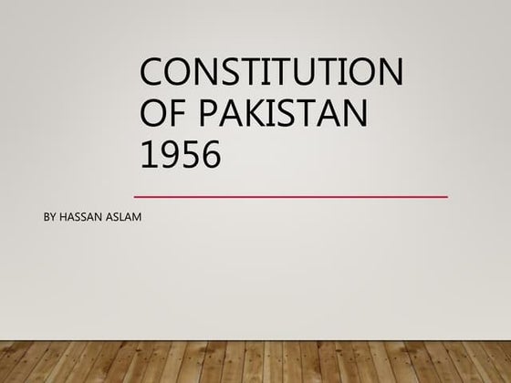 Constitutions of pakistan | PPT