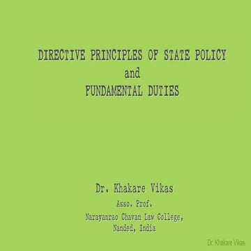 Constitution of india directive principles of state policy and ...