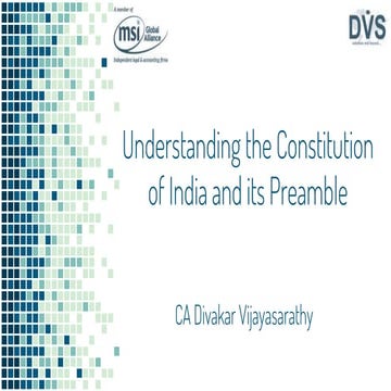 Understanding the Constitution of India and its Preamble | PPTX