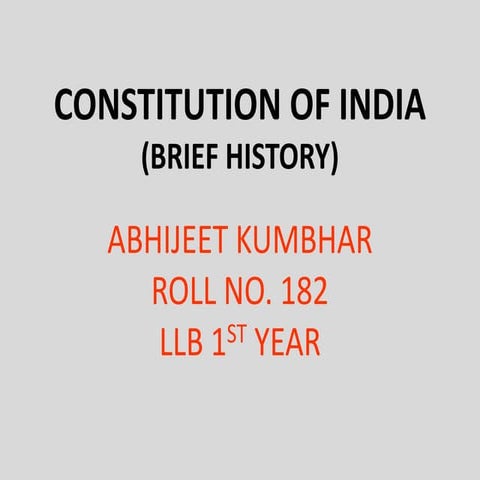 Making of indian constitution 12 | PPTX