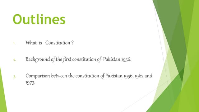 Constitutions of pakistan | PPTX