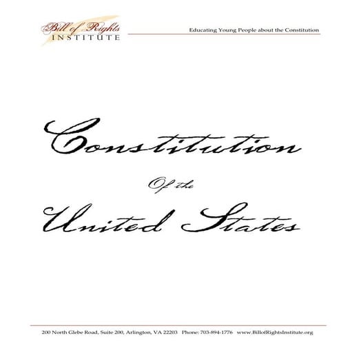 Constitution Mind Map