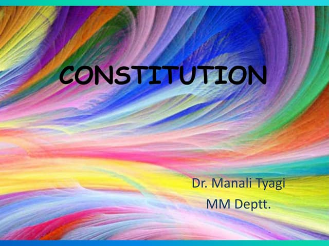 constitution in homoeopathy. | DOCX