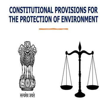 CONSTITUTIONAL PROVISIONS FOR THE PROTECTION OF ENVIRONMENT | PPTX