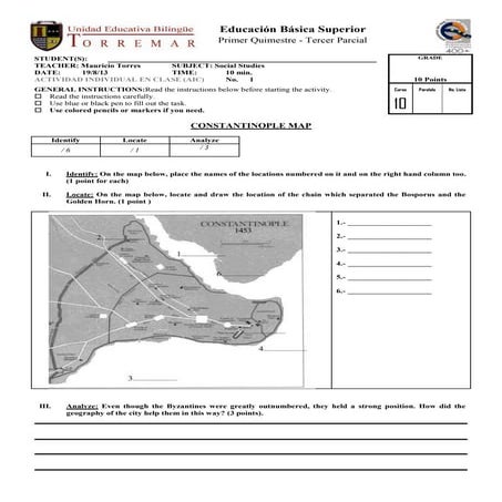 Constantinople Map | DOCX
