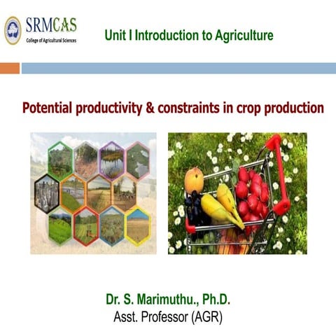 Constrains in crop production / Agriculture | PPT