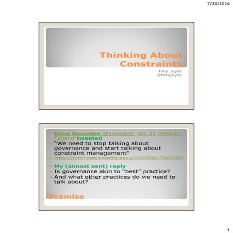 Constraint management | PDF