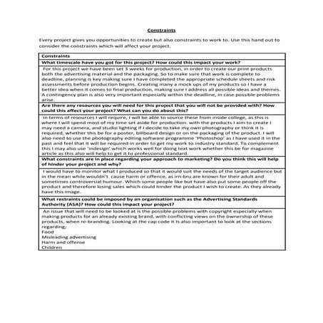 A3 Project Charter | DOCX