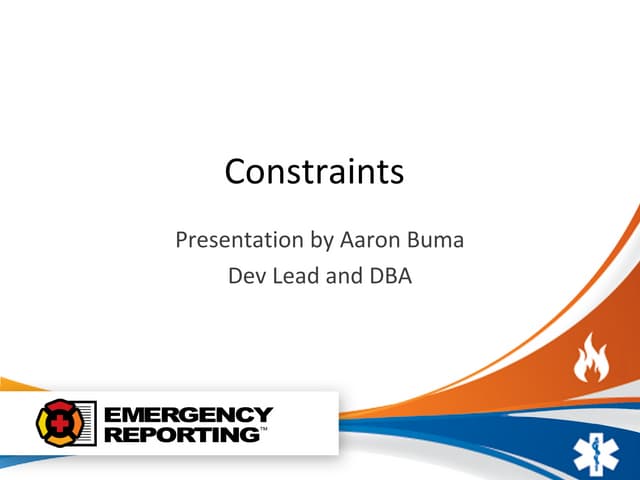 SQL Server - Constraints | PPT SQL Server - Constraints | PPT