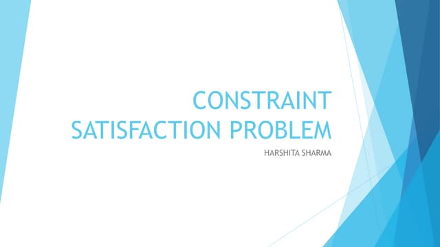 Constraint Satisfaction Pdf