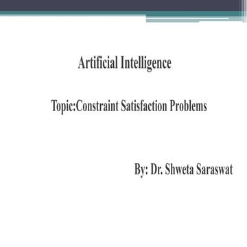 Constraint Satisfaction Problems Pptx