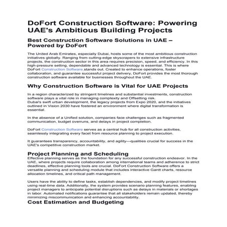 Top Construction Software in UAE & Dubai | DOCX