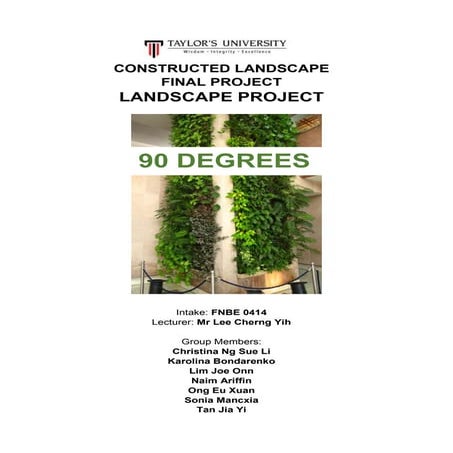 Constructed landscape final project (final) | DOCX | Gardening | Home ...