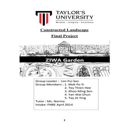 Constructed Landscape Final Project Report | PDF