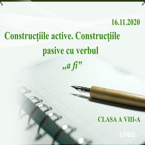 constructii active si pasive gramatica evaluarea nationala | PPT