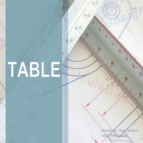 Constructing and Interpreting a table | PPTX