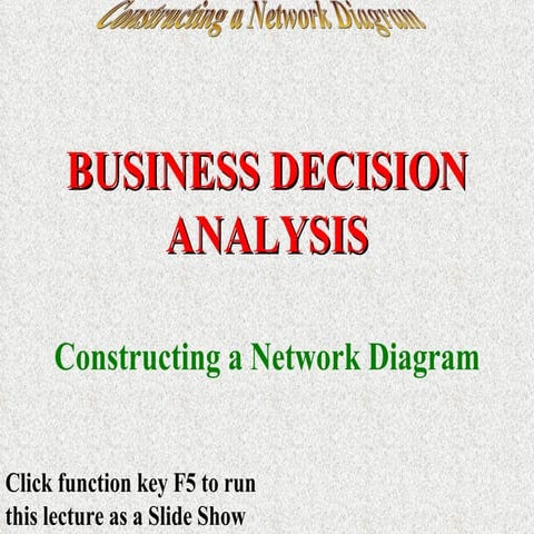 Constructing a network diagram | PPT