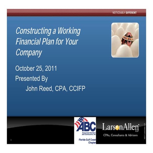 Constructing A Working Financial Plan For Your Company | PDF