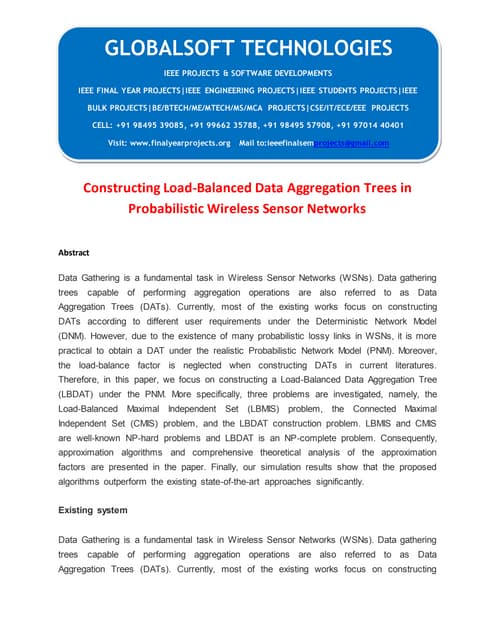 2014 Ieee Java Parallel Distributed Project Constructing Load Balanced 1430