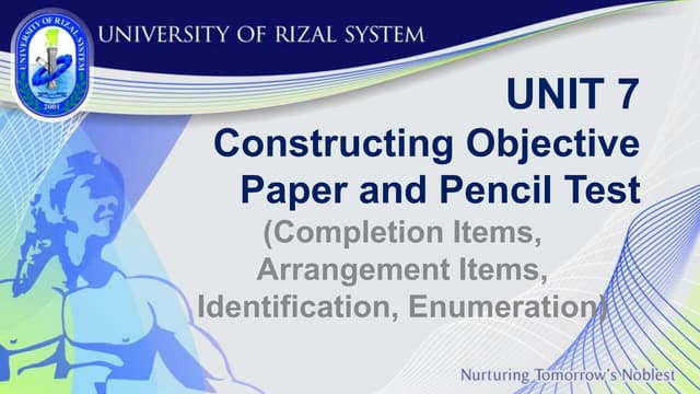 Constructing Objective Paper and Pencil Test.pptx Constructing Objective Paper and Pencil Test.pptx
