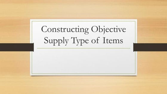 Matching type of evaluation | PPT