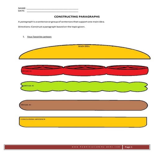 Constructing Paragraphs | DOCX | Children\'s Games and Toys | Shopping