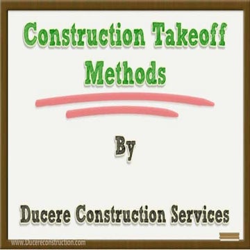 Construction takeoff-methods | PPT