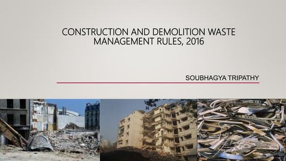 construction and demolition waste management | PPT