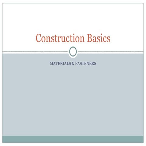 Construction Basics | PPT | Woodworking | Arts and Crafts