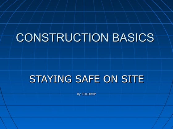 Construction site induction | PPT