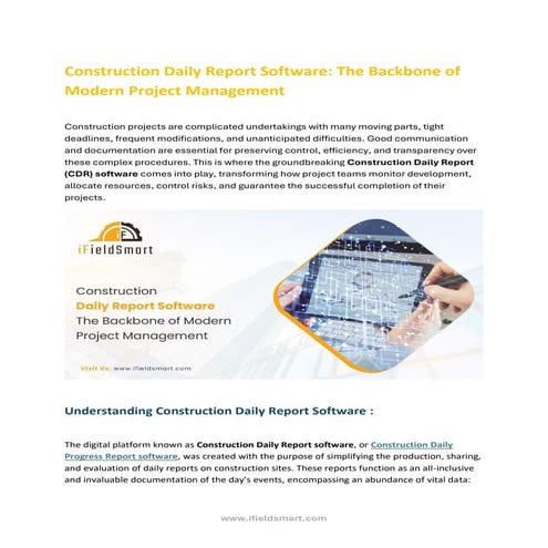 Construction Daily Report Software The Backbone of Modern Project ...