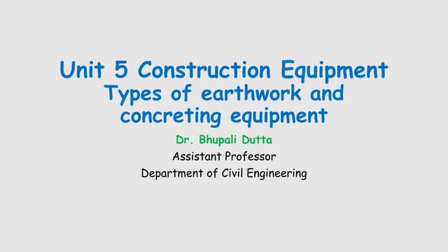 Types of soil excavation tools and machines in construction | PDF