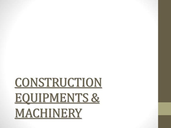 5. construction equipment Building Construction | DOCX | Civil Engineering Industry | Industries
