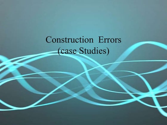 case study on failed construction projects | PPTX