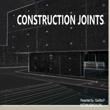 construction joints in architecture - construction | PPTX