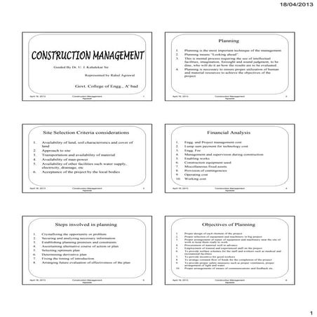 Construction management | PDF
