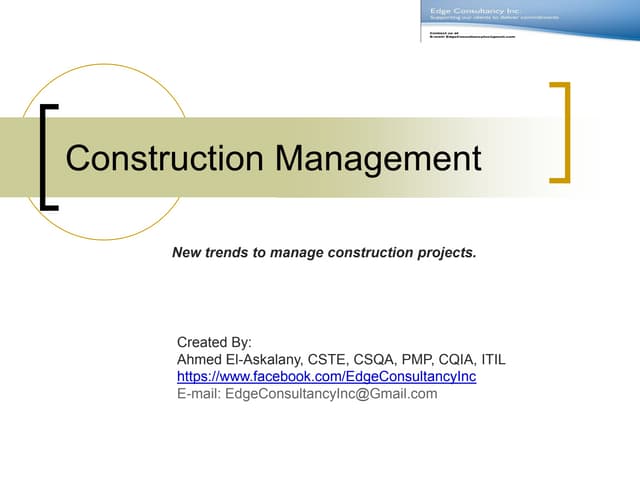 PROJECT CONSTRUCTION SUPERVISOR AND SUPERVISION | PDF