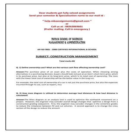 Construction management | PDF