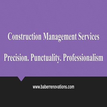 Construction Management Service | PPTX
