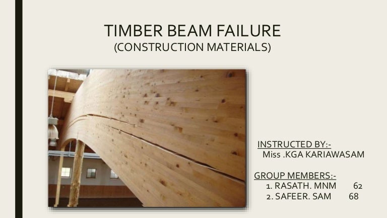 Timber beam failure