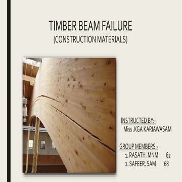 Timber beam failure | PPTX