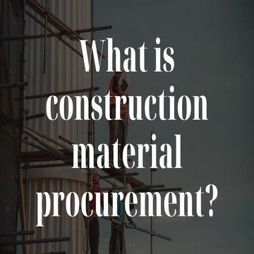 construction material procurement in India | PPT