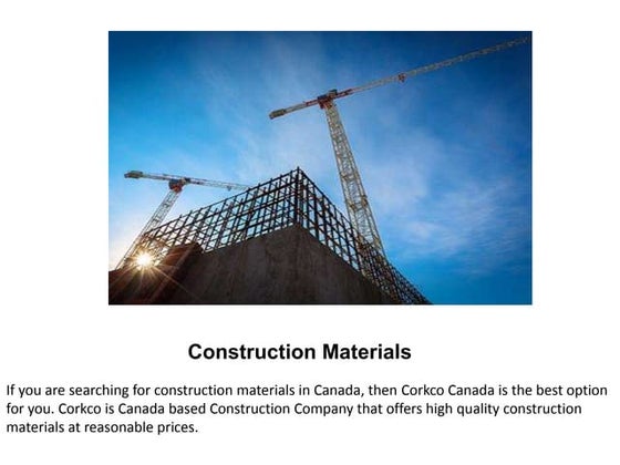 Construction Materials in Canada | PPT