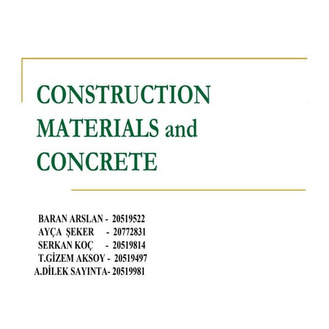 Construction materialsconcrete | PPT
