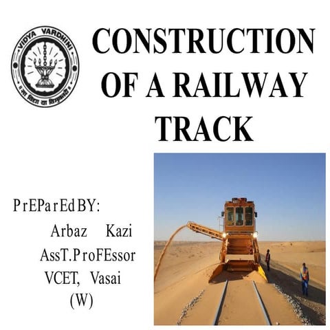 Construction of a New Railway Track | PDF