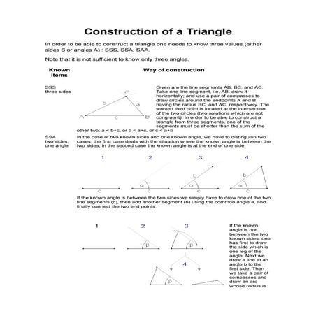 Construction Of A Triangle | DOC