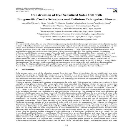 Assembly of dye sensitized solar cell using the stem and grain | PDF